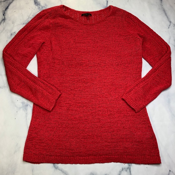 Rachel Zoe | Sweaters | Rachel Zoe Coral Red Karla Open Knit Sweater ...